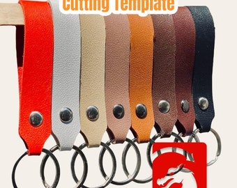 Leather Keyholder Carabiner Template for Laser Cutting With .ai .dxf ...