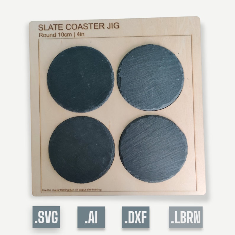 Slate Coaster Round Jig for Diode Laser Engraving Machine - 10cm ...