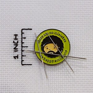 Bob Ross Motivational Slogan Motto Chibi Enamel Needle Minder - Etsy