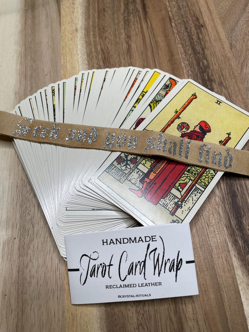 Handmade Leather Tarot Card Wrap - Etsy