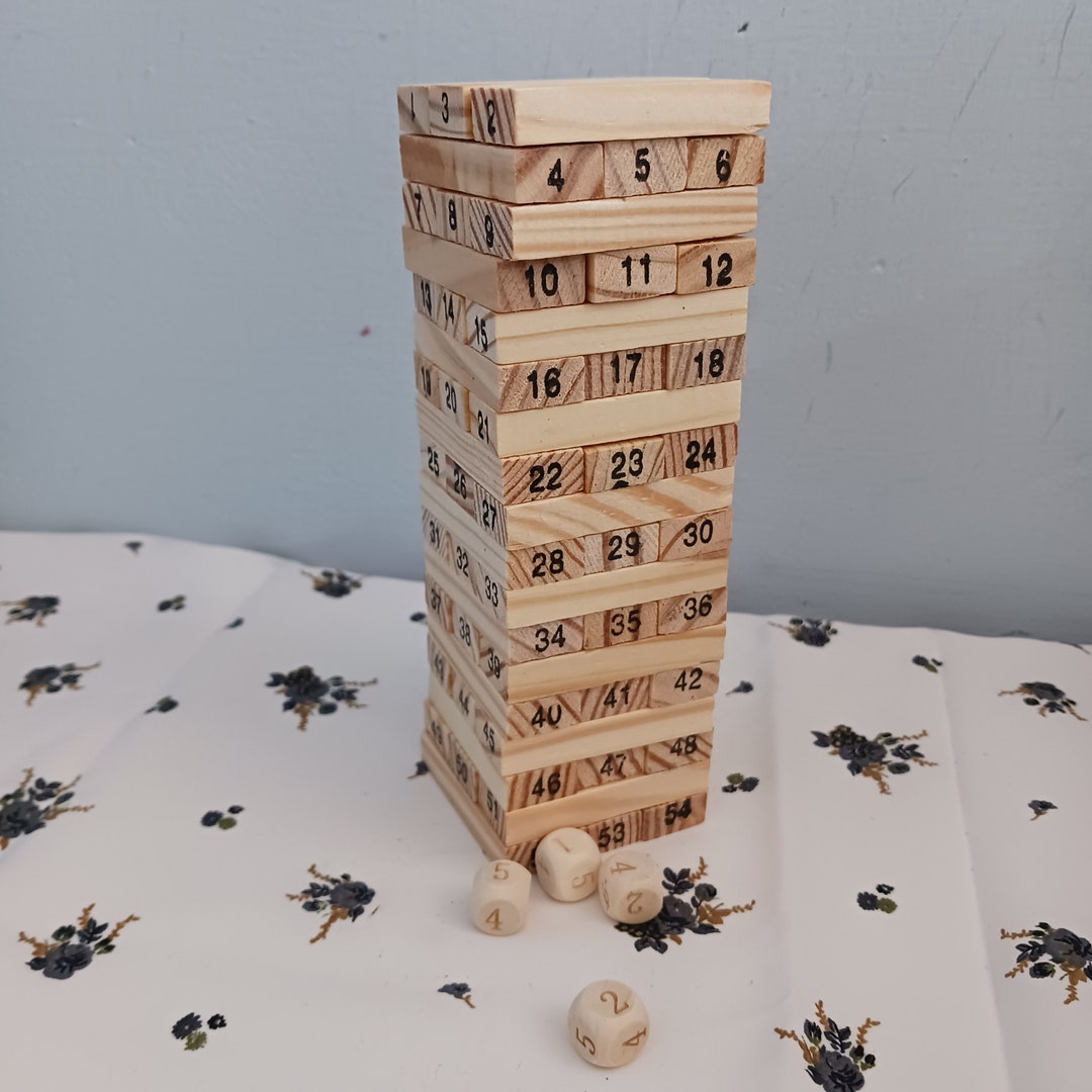 Balance the Wooden Blocks / Tower Block / Amilton Bradley Games ...