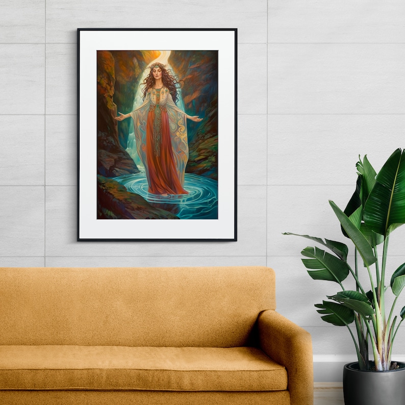 Enchanting Mythical Vision A Earthly High Priestess Amidst a ...