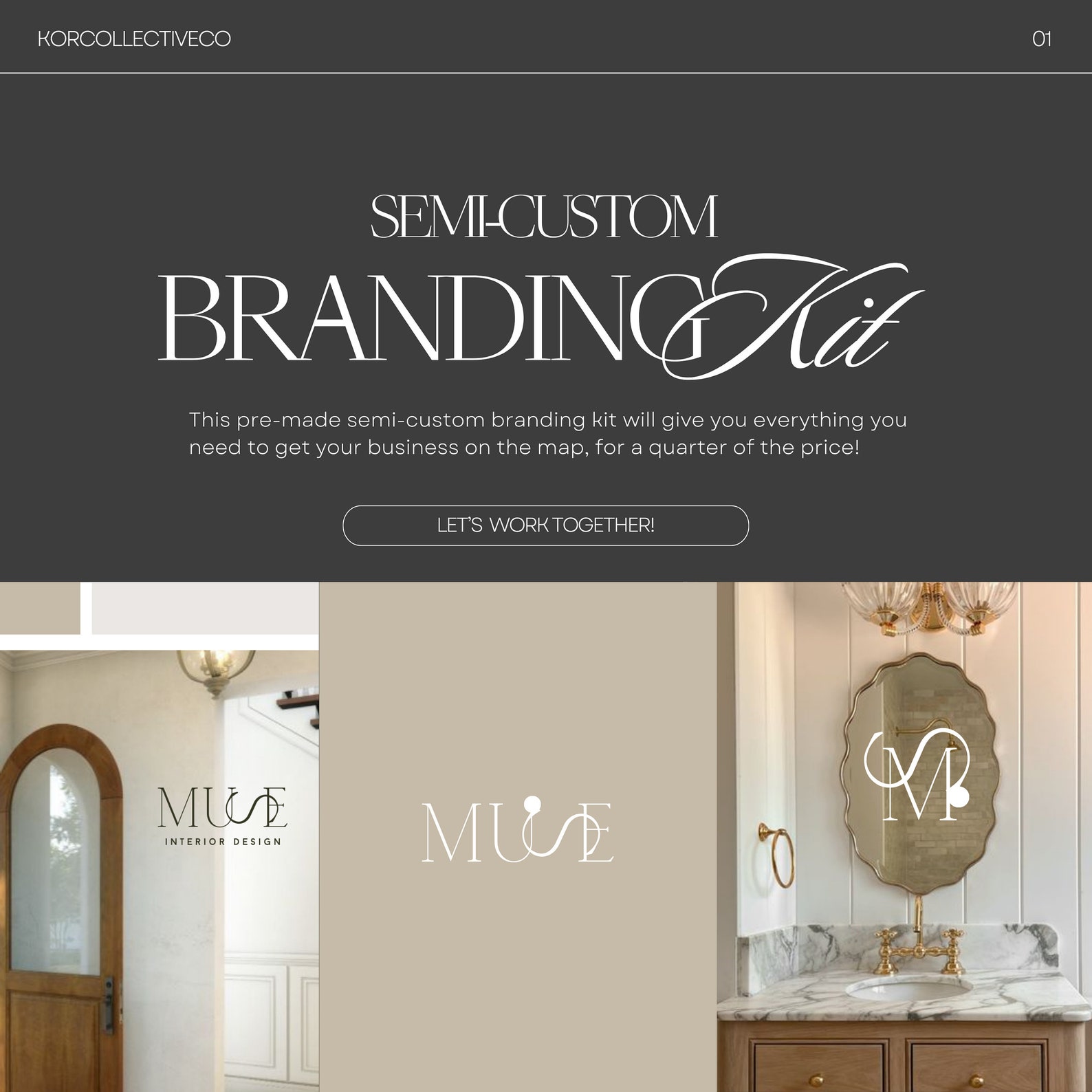 Semi Custom Branding Kit | Brand Kit | Pre-made Branding Package | Pre ...