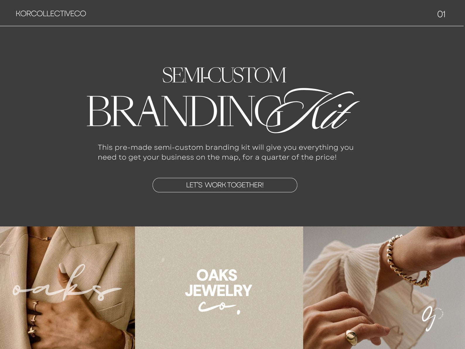 Premade Branding Package | Semi Custom Branding Kit | Premade Logo ...