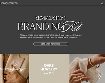 Semi Custom Branding Kit | Brand Kit | Pre-made Branding Package | Pre ...