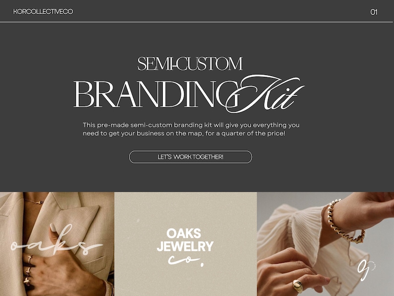 Premade Branding Package | Semi Custom Branding Kit | Premade Logo ...