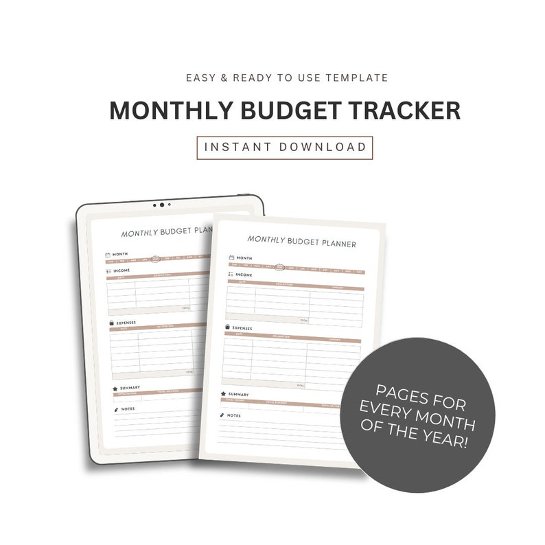 Digital Budget Planner | Digital Finance Planner | Monthly Budget ...