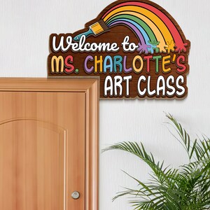 Personalized Art Teacher 3D Doorframe Corner Sign, Classroom Decor, Art ...