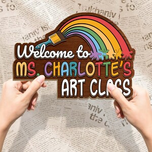 Personalized Art Teacher 3D Doorframe Corner Sign, Classroom Decor, Art ...