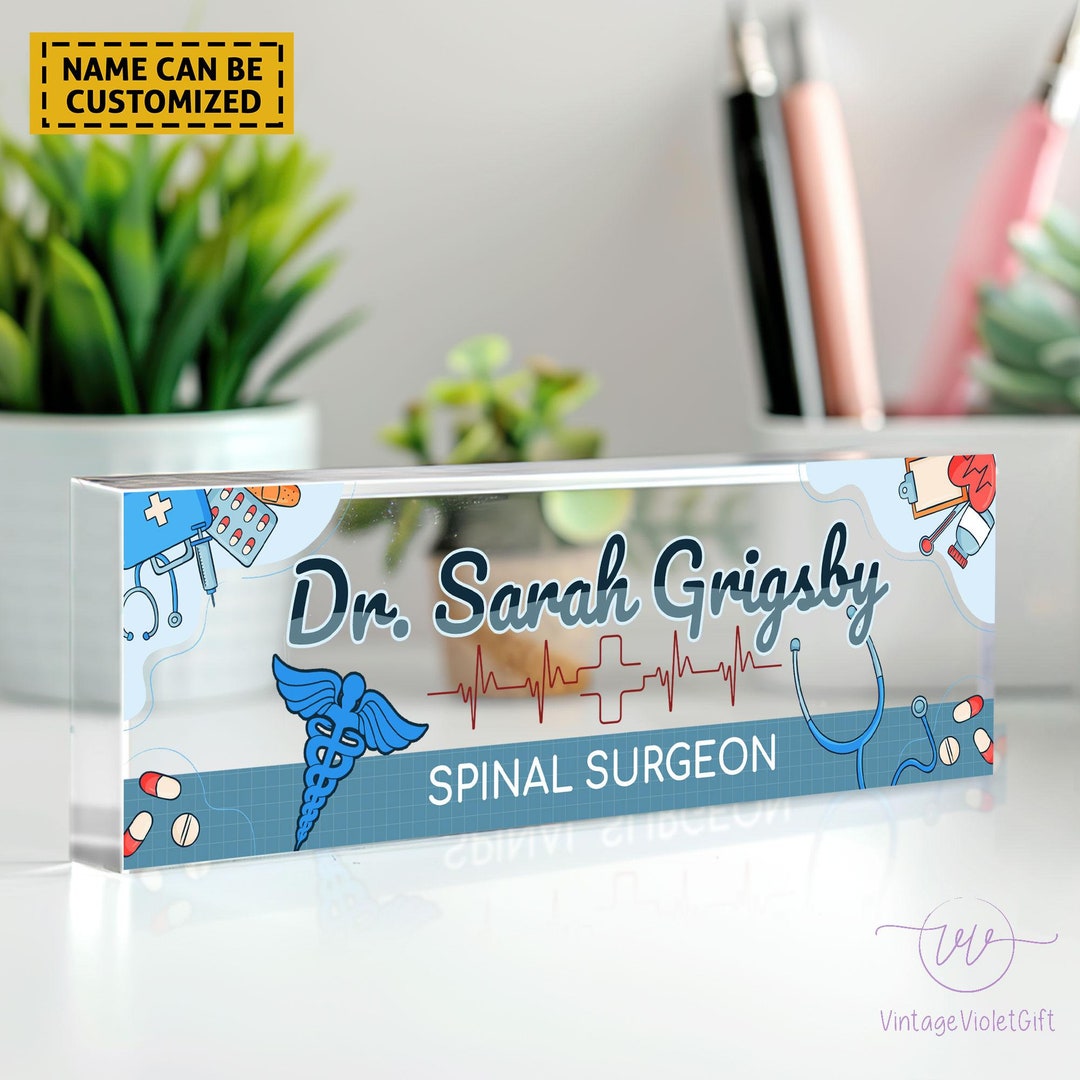 Personalized Medical Career Name Plaque, Nursing Doctor Medical ...