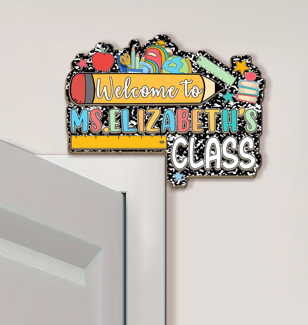 Personalized Classroom 3D Doorframe Corner Sign, Back to School Gift ...
