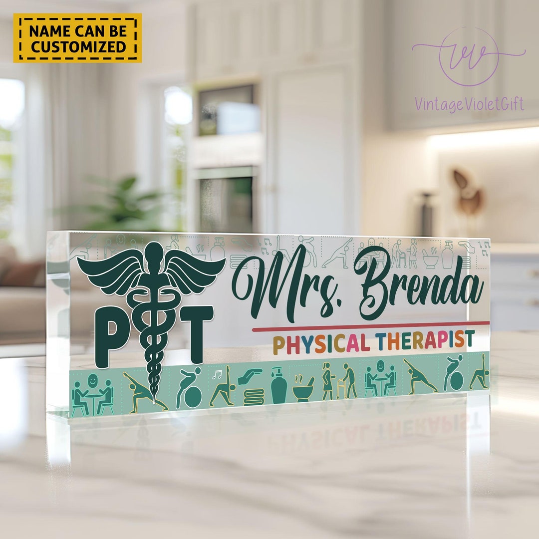 Physical Therapy Desk Name Plate, Doctor of Physical Therapy Graduation ...