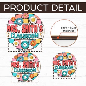 Personalized Disco Classroom 3D Door Sign, Teacher Disco Ball Door ...