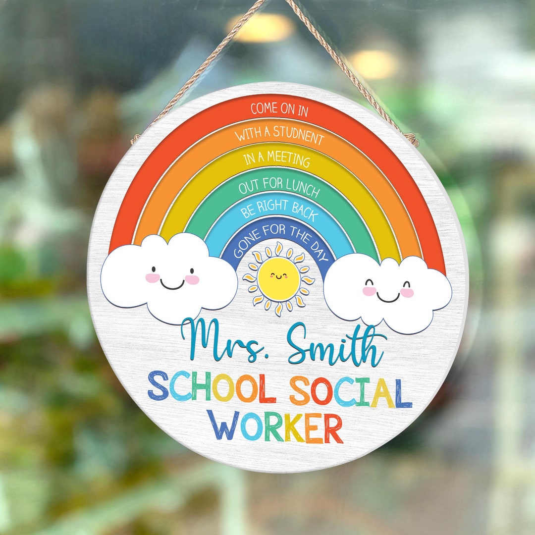 School Social Worker Office Sign, Social Worker Gifts, Psychologist ...