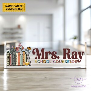 Custom School Counselor Name Sign, Back to School Gift, Counselor ...