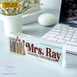 Custom School Counselor Name Sign, Back to School Gift, Counselor ...