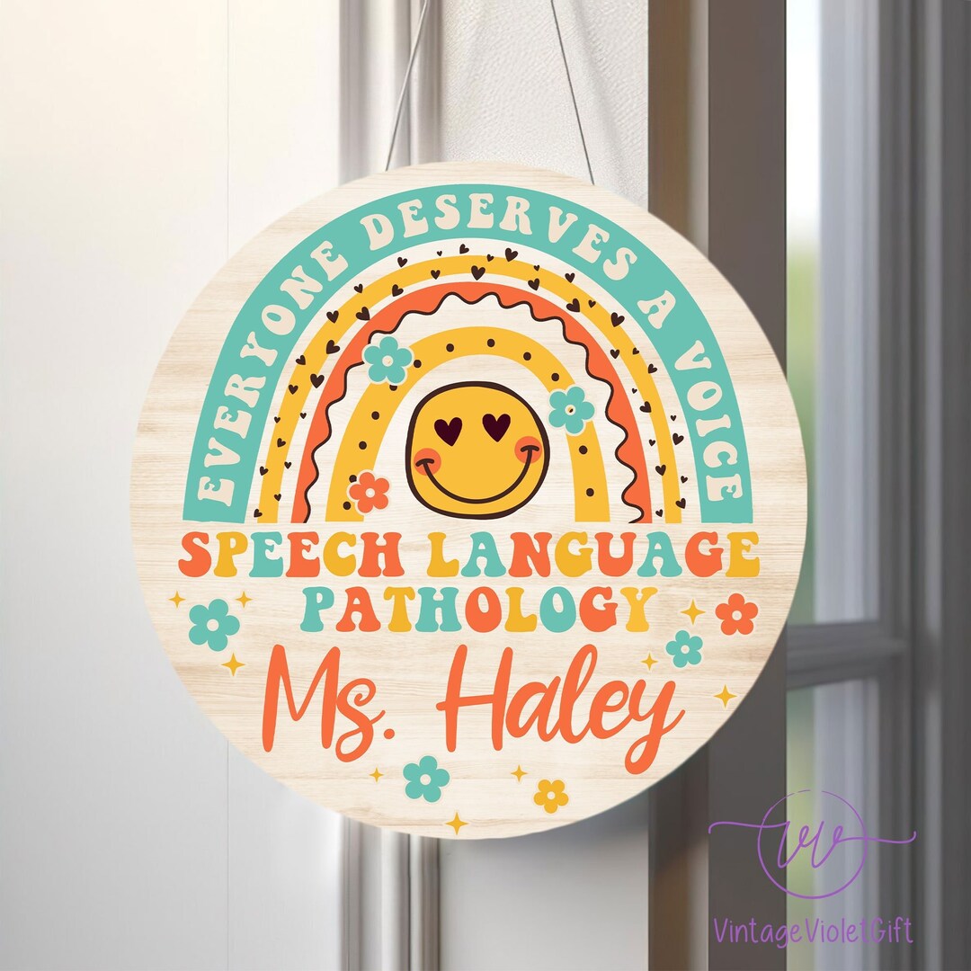 Speech Therapist Door Sign, Speech Therapy Decor,speech Therapy Door ...