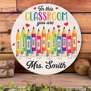 Personalized Teacher Door Sign, Special Education Teacher Gifts ...