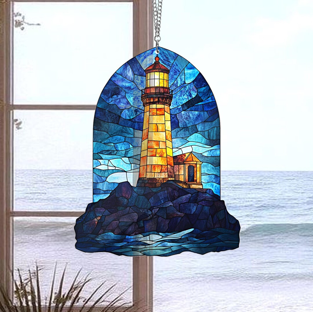 Lighthouse Acrylic Suncatcher Ornament, Lighthouse Window Hangings ...
