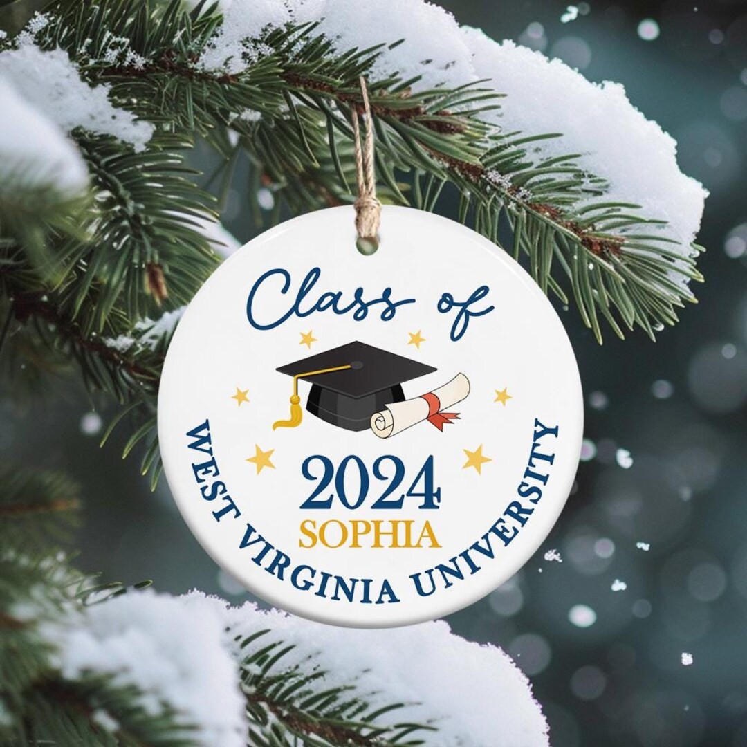 Custom Graduation Christmas Ornament, Graduation Gifts, Class of 2024 ...