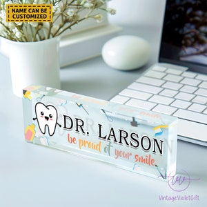 Personalized Dental Name Plate, Dentist Medical Physician Desk Name ...
