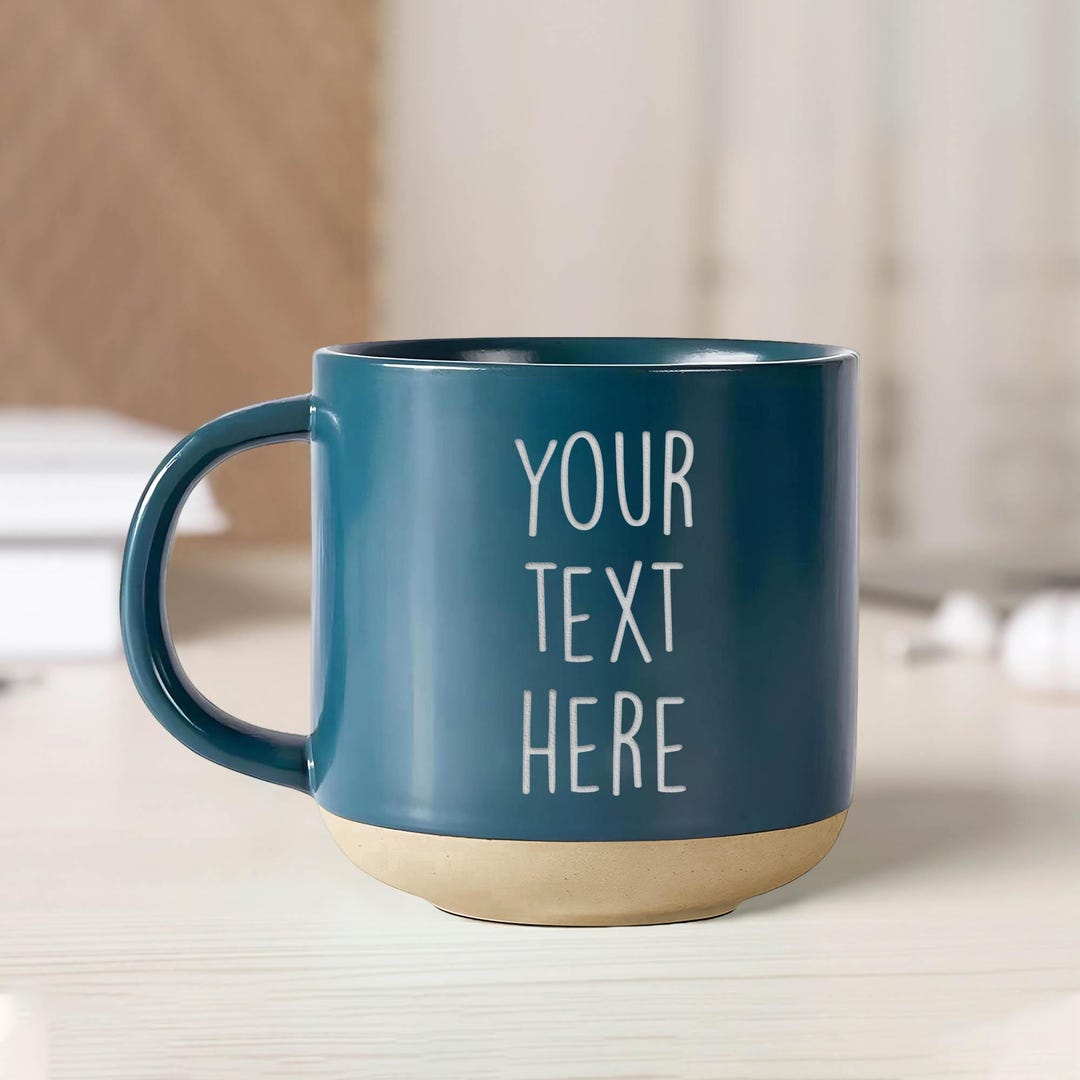 Custom Text Coffee Mug, Engraved Coffee Cup,personalize Text Mug With ...