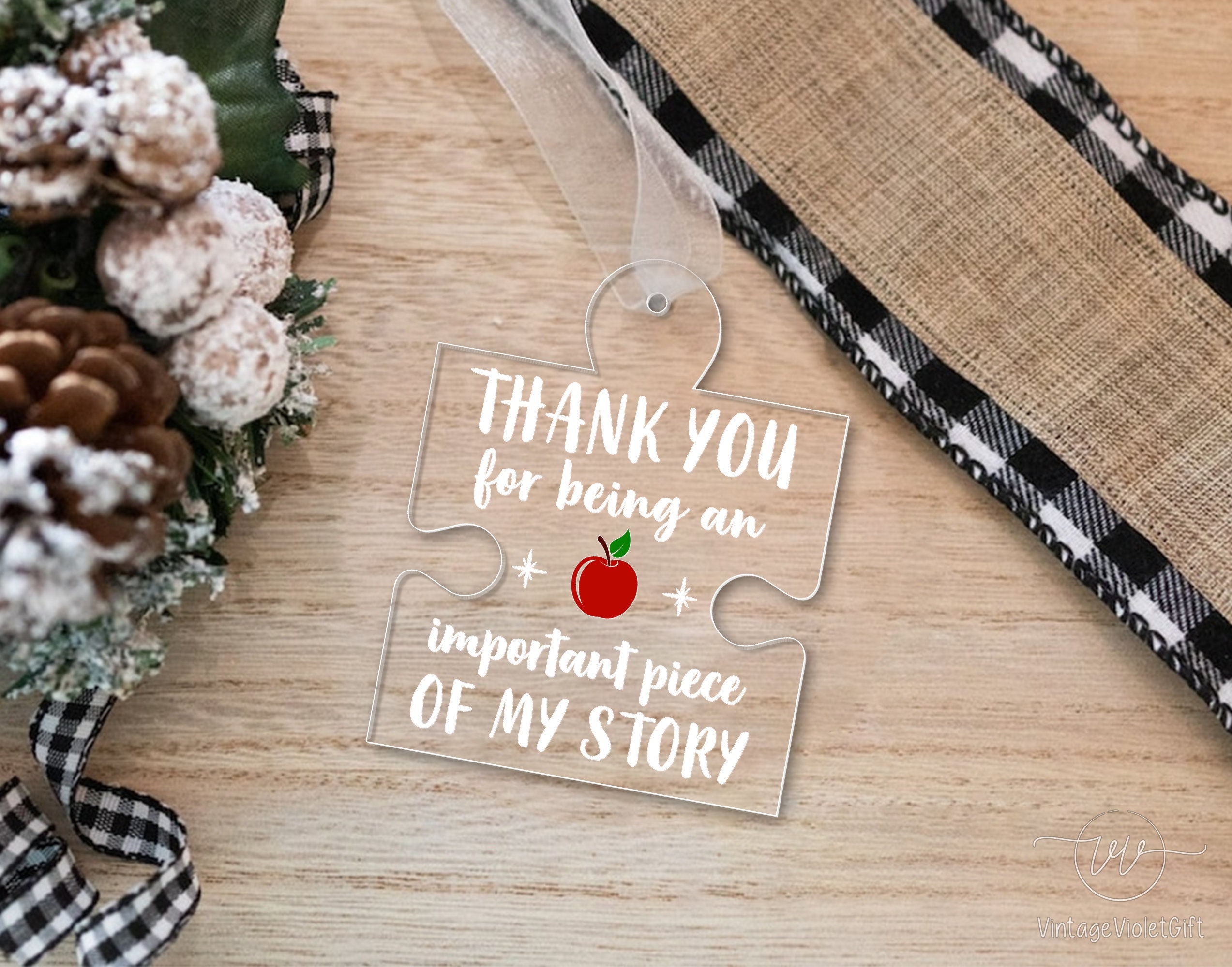 Thank You for Being an Important Piece Ornament Puzzle Piece - Etsy