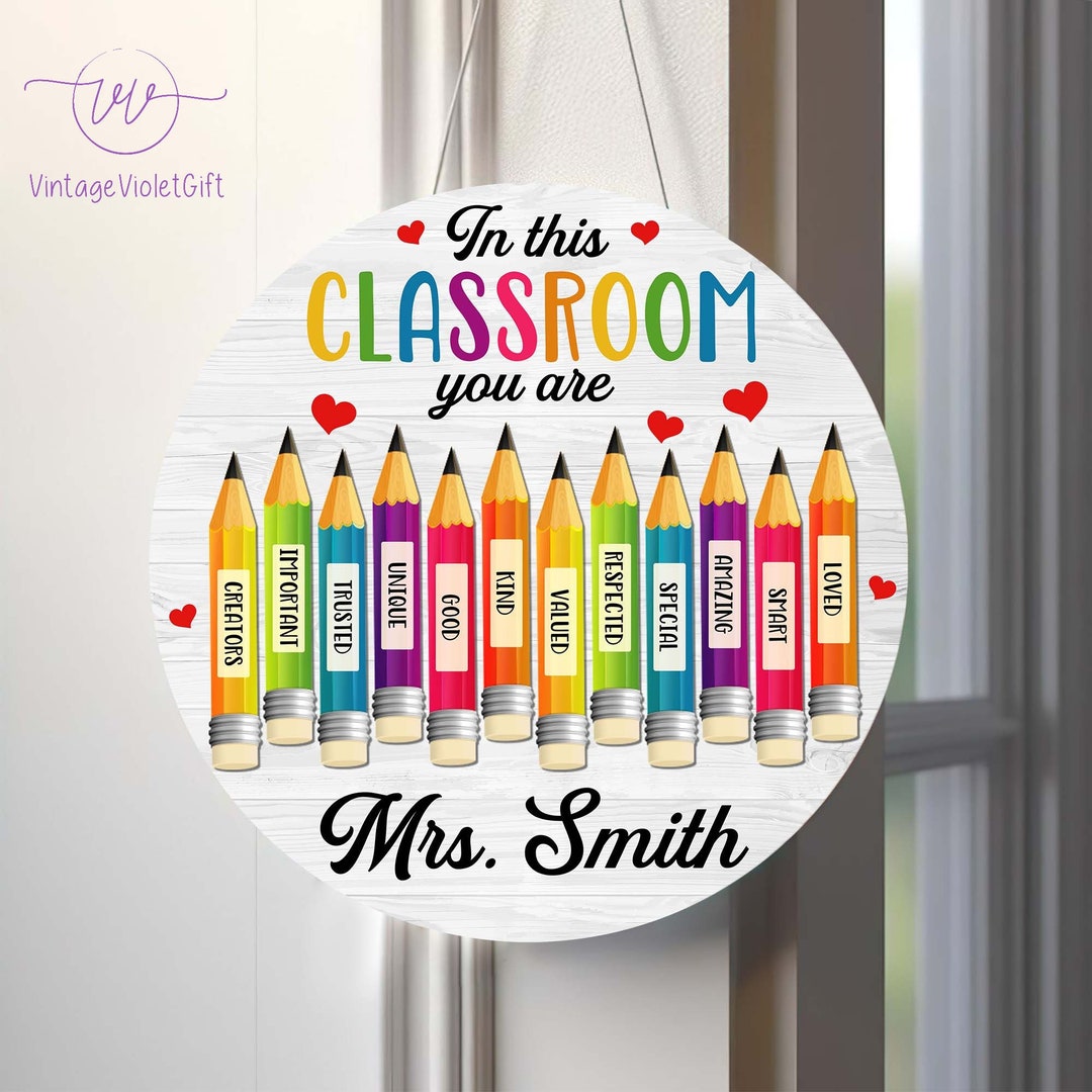 Personalized Teacher Door Sign, Special Education Teacher Gifts ...