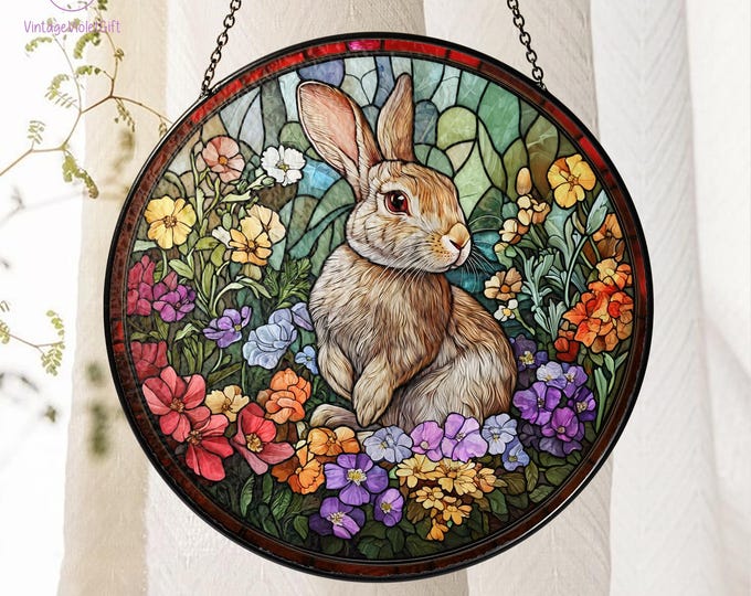 Stained Glass Rabbit - Etsy
