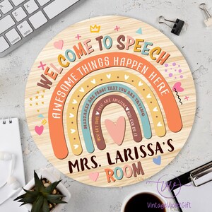 Welcome to Speech Door Sign, Speech Room Sign, Speech Therapist Gift ...