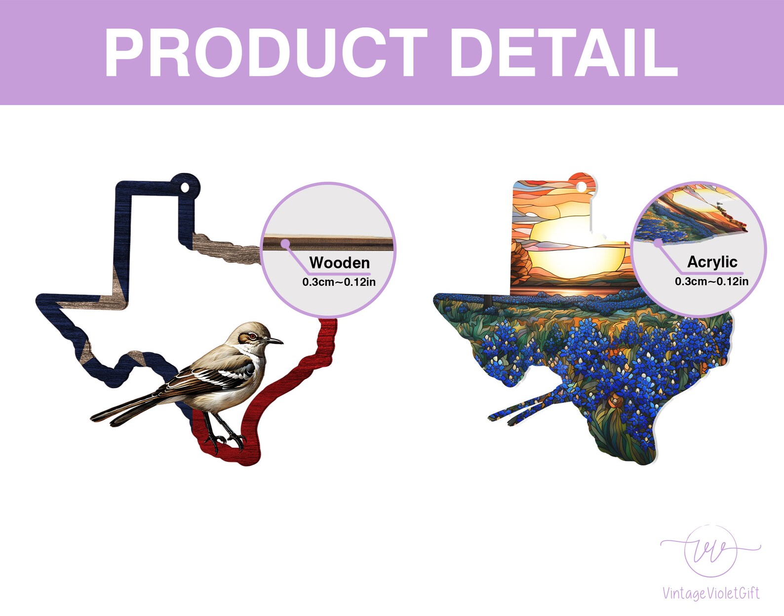 Texas Suncatcher Ornament Texas Stained Ornament Northern - Etsy