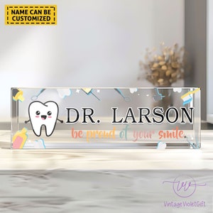 Personalized Dental Name Plate, Dentist Medical Physician Desk Name ...