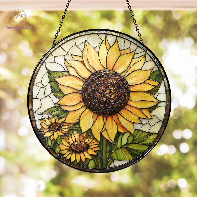Glass Sunflower - Etsy