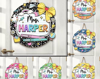 Personalized Composition Notebook Teacher Door Hanger - Etsy