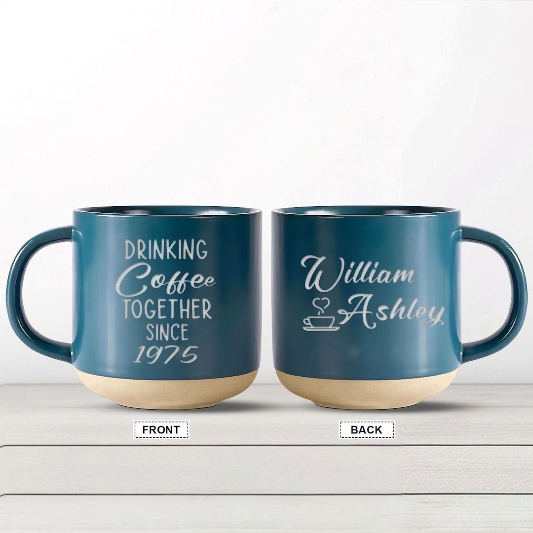 Personalized Parents Anniversary Pottery Mug, 50th Anniversary Gift for ...