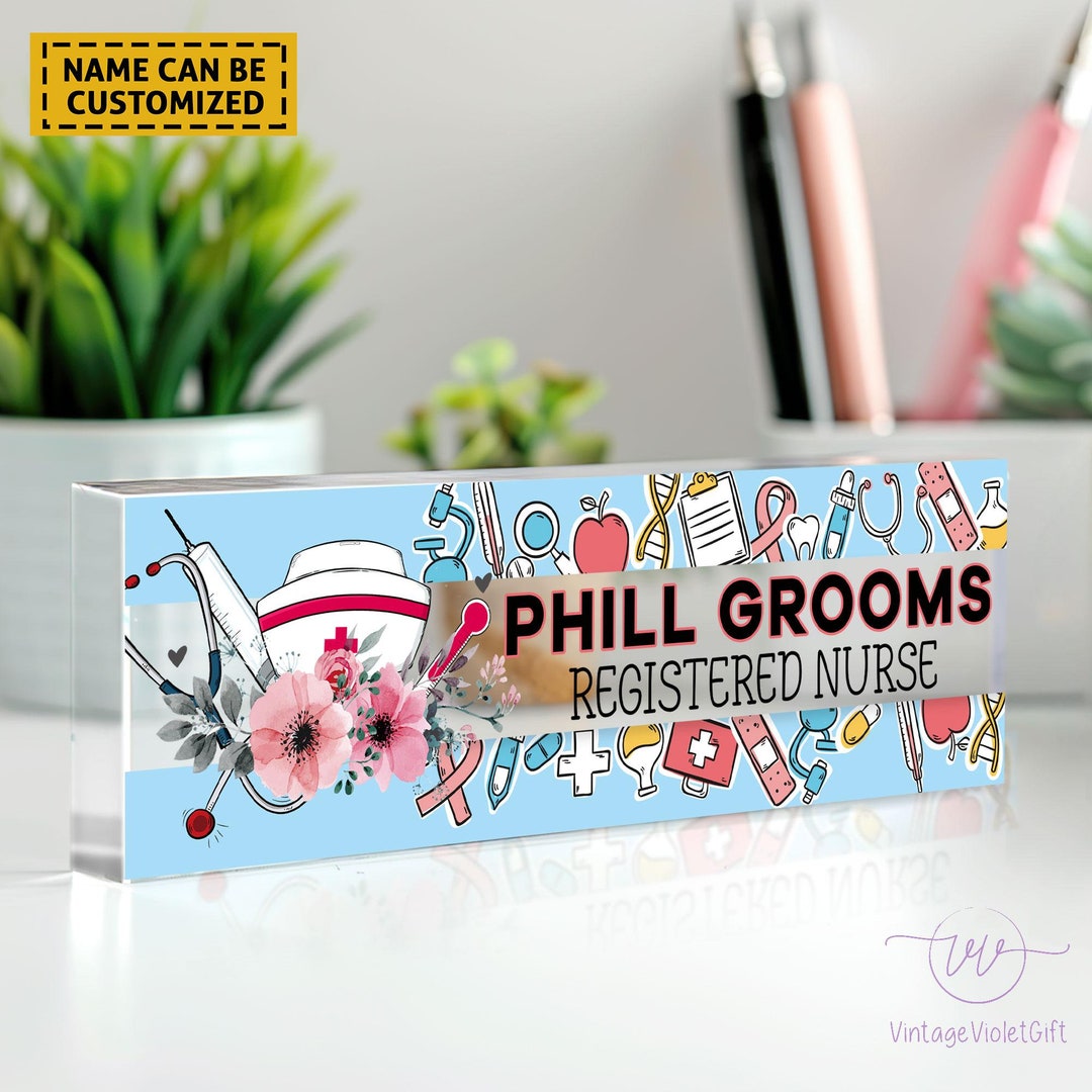 Nurse Practitioner Desk Sign, Nurse Desk Name Plate, New Nurse Gift ...