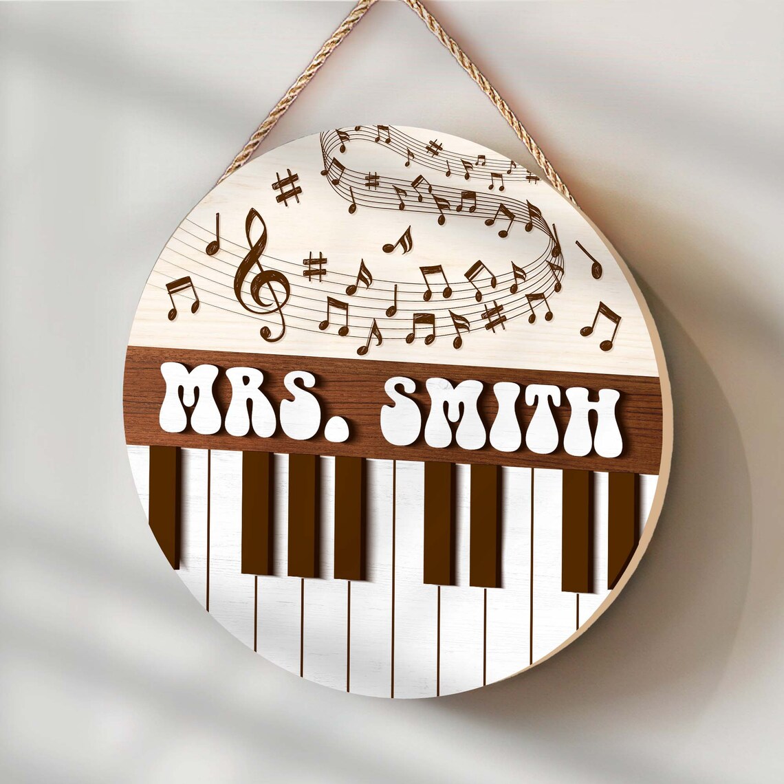 Personalized Piano Teacher Door Sign: 3D Music Room Decor - Etsy