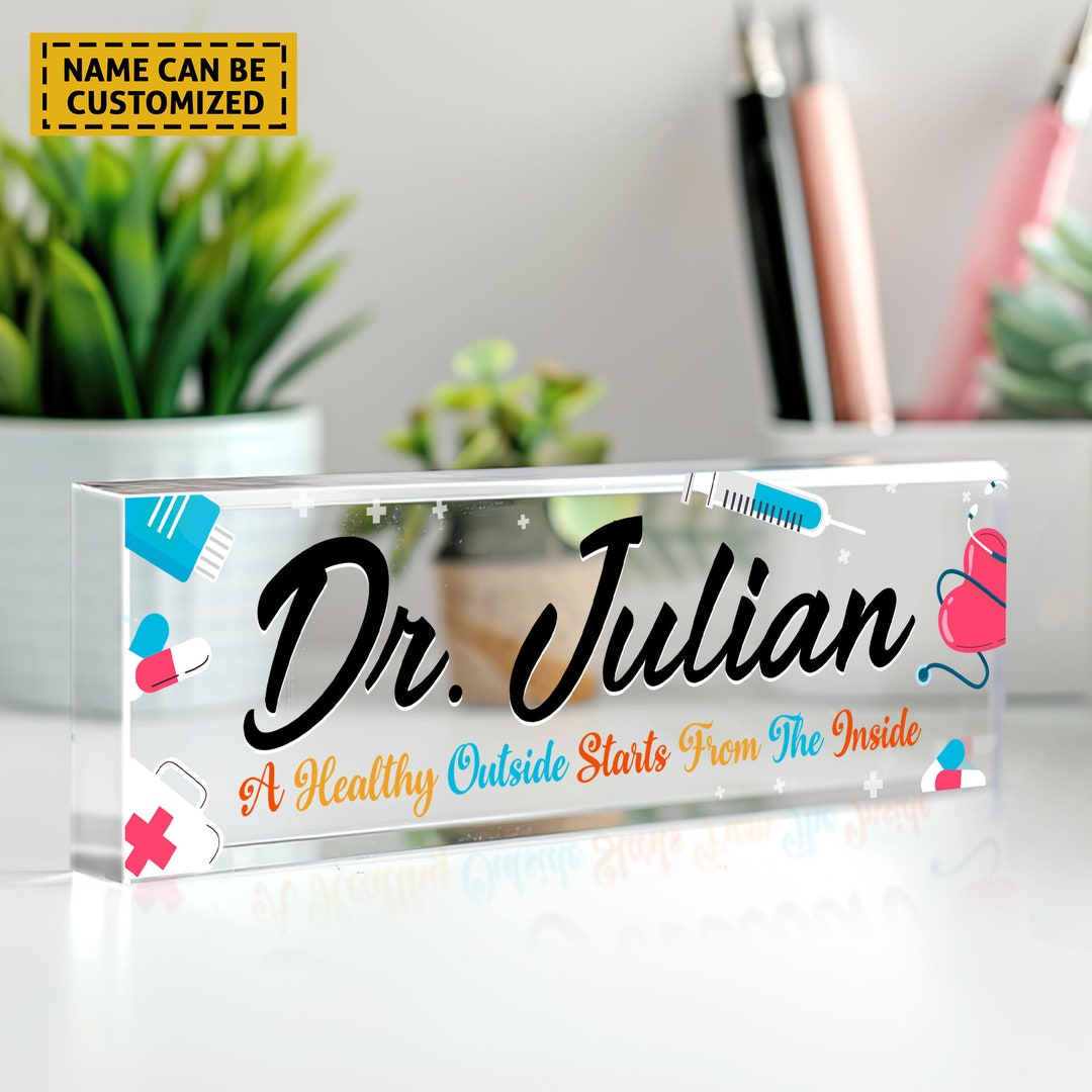 Personalized Doctor Desk Name Plate, Doctor Office Gift, Doctor Desk ...
