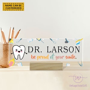 Personalized Dental Name Plate, Dentist Medical Physician Desk Name ...
