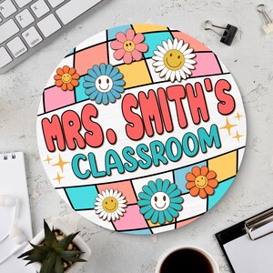 Personalized Disco Classroom 3D Door Sign, Teacher Disco Ball Door ...