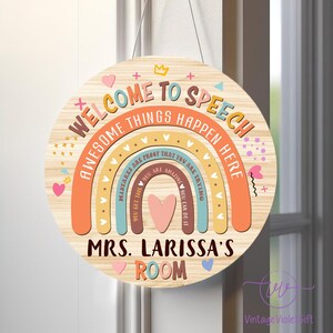 Welcome to Speech Door Sign, Speech Room Sign, Speech Therapist Gift ...