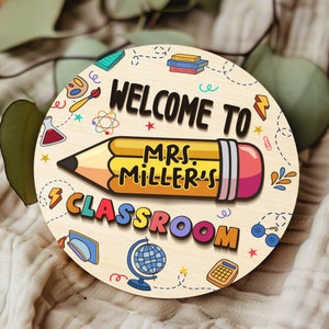 Teacher Door Sign, Teacher Gifts Personalized, Teacher Appreciation ...