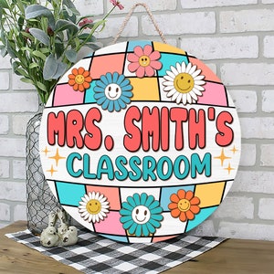 Personalized Disco Classroom 3D Door Sign, Teacher Disco Ball Door ...