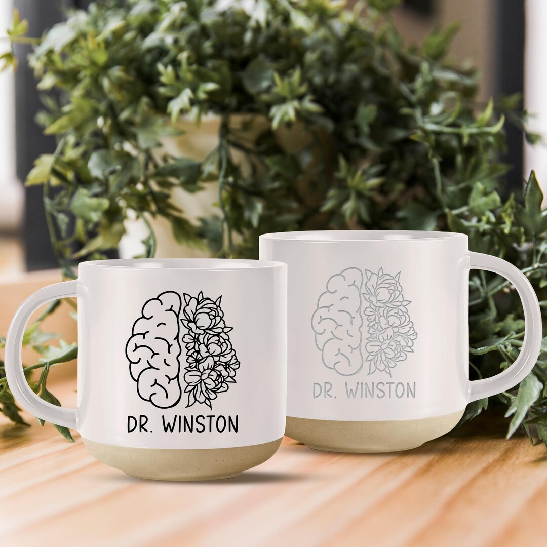 Personalized School Psychologist Pottery Mug, Dotor Mug, Psychologist ...