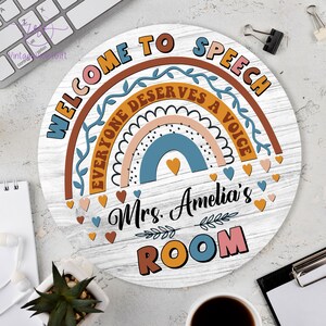 Welcome to Speech Door Sign, Speech Therapy Sign, Speech Language ...