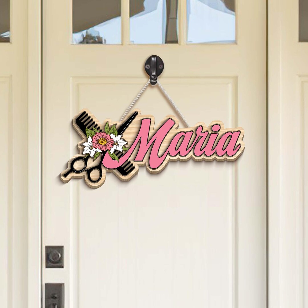 Custom Hairdresser 3D Doorsign Laser Cut, Sign, Personalized Hair ...