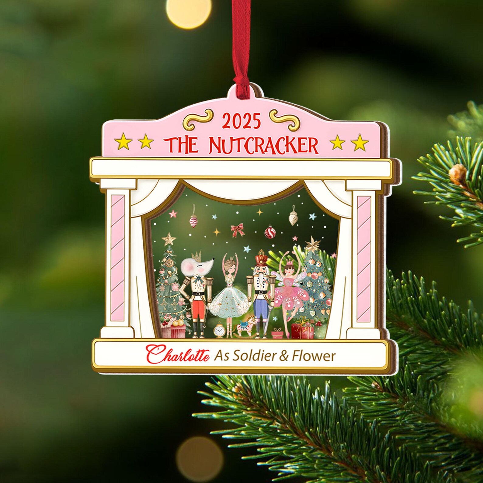 Personalized Nutcracker Ornament, Nutcracker Play Ballerina Ornament ...