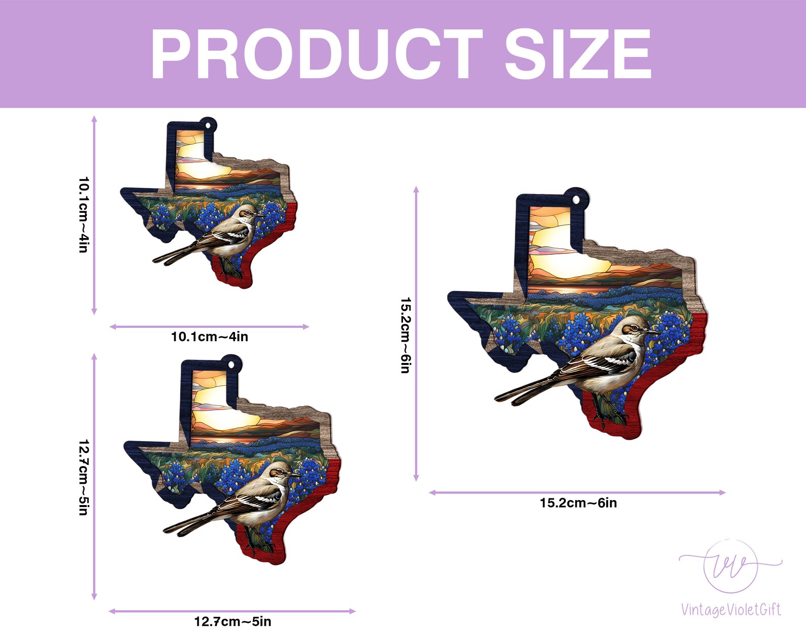 Texas Suncatcher Ornament Texas Stained Ornament Northern - Etsy