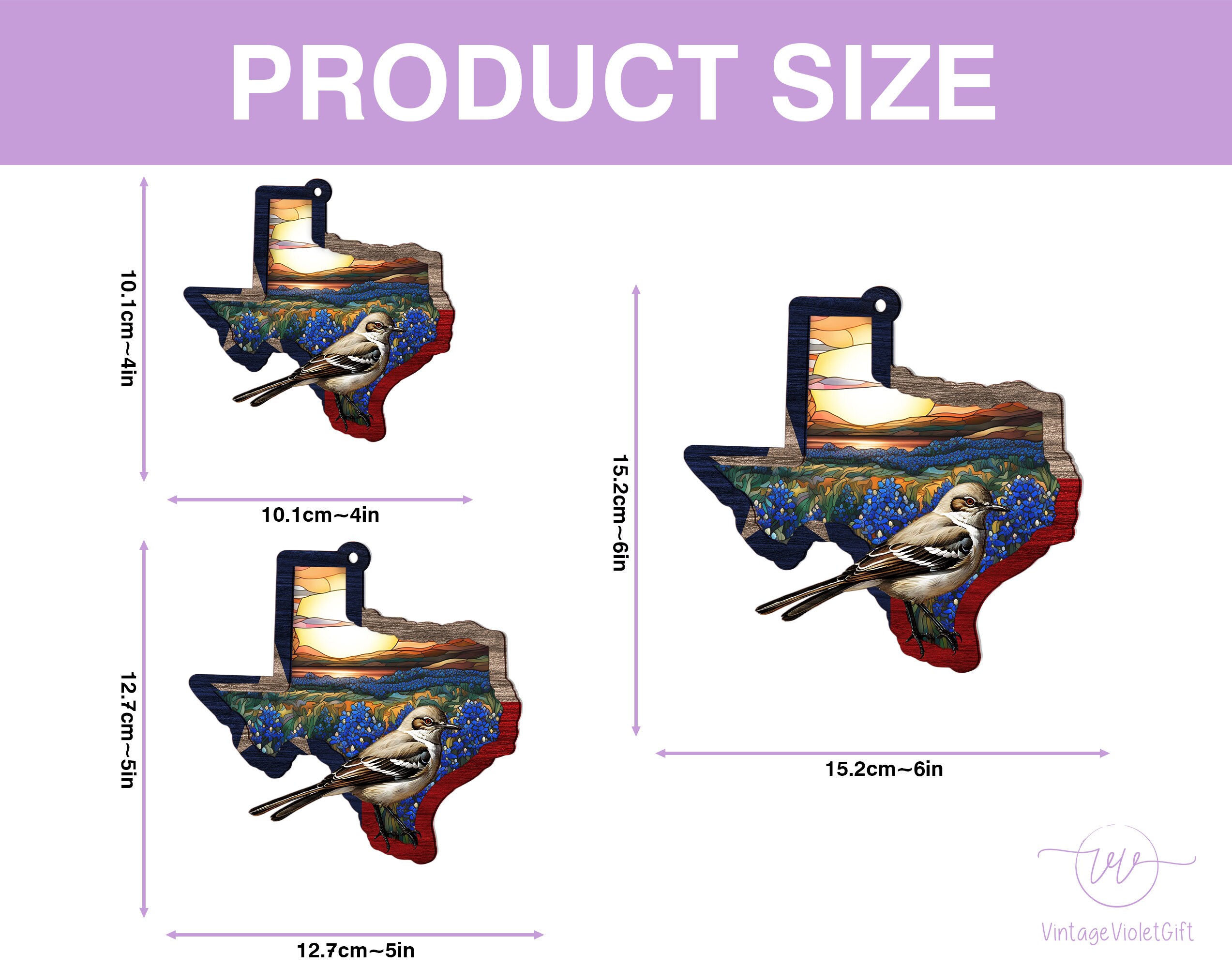 Texas Suncatcher Ornament Texas Stained Ornament Northern - Etsy