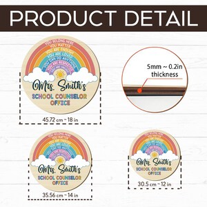 School Counselor Office Sign, Rainbow Classroom Decor, Psychologist ...